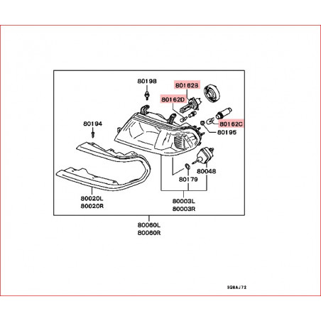 Ampoule de Phare Avant H4 Halogène 12V 60/55W
