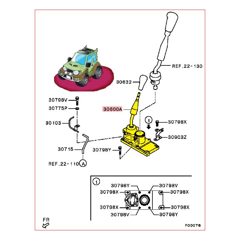 Levier de Boite de Transfert L200 KB4T