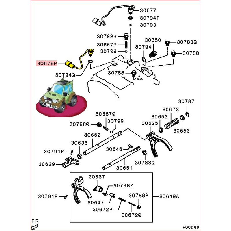 Contacteur 2WD et 4WD de Boite de Transfert Easy Select L200 KB4T